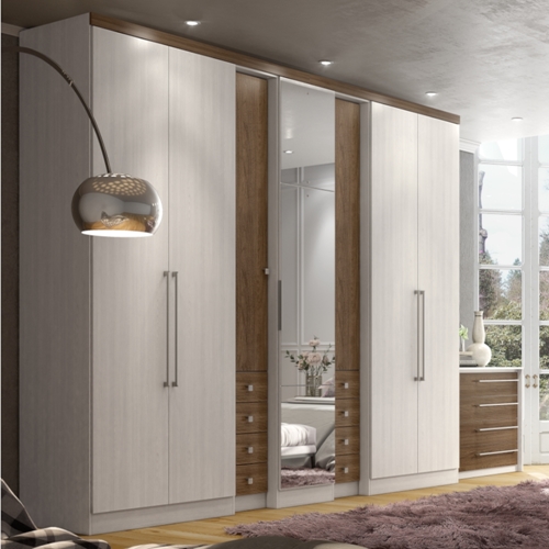 Guarda-Roupa Casal THB Absolut Plus Glass 7 Portas e 8 - Schumann