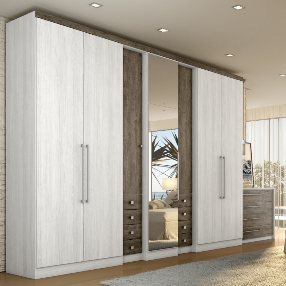 Guarda-Roupa Casal THB Absolut Plus Glass 7 Portas e 8 - Schumann