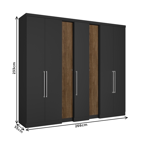 Guarda-Roupa Casal 7 Portas 4 Gavetas THB Selecto | Schumann