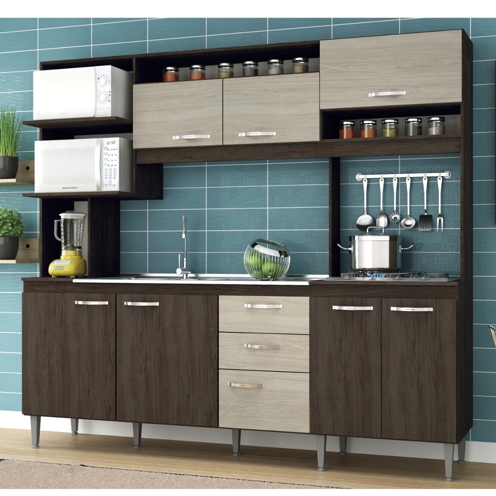 Cozinha Compacta 2,2m 8 Portas e 2 Gavetas IRM Marilia | Schumann