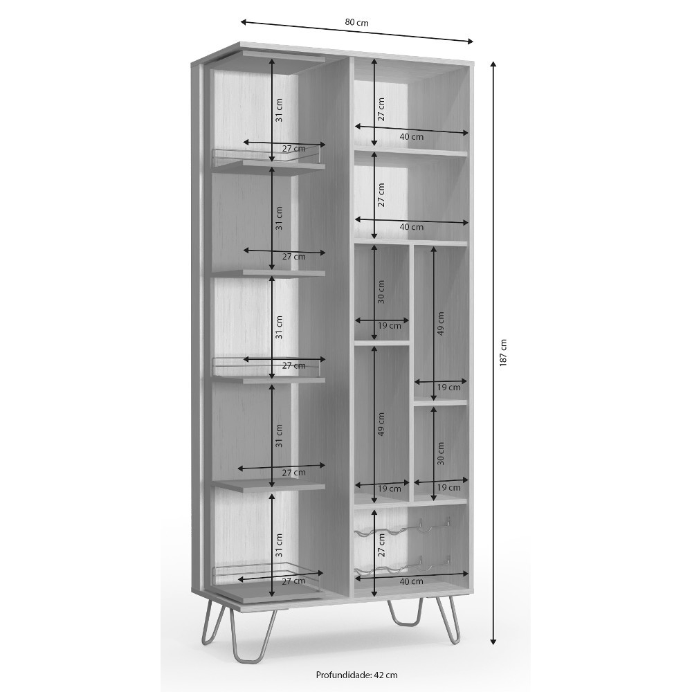 Cristaleira Kappesberg Pop com 2 Portas PO600 | Schumann