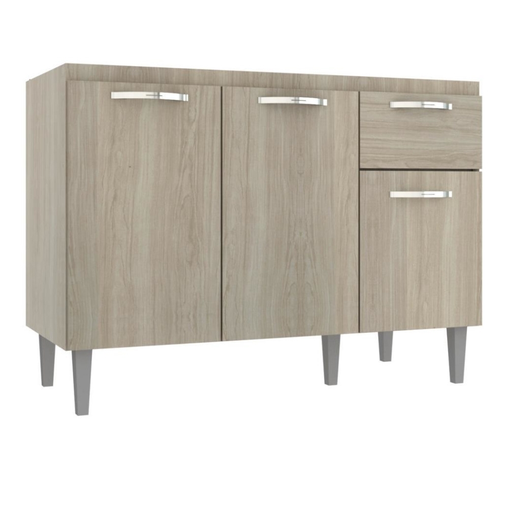 Balcão Pia 120cm 3 Portas e 1 Gaveta IRM Light | Schumann