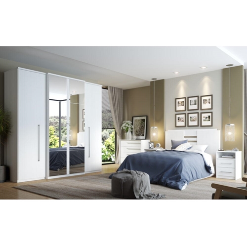 Guarda-Roupa Casal THB Splendore Plus Glass 4 Portas e | Schumann