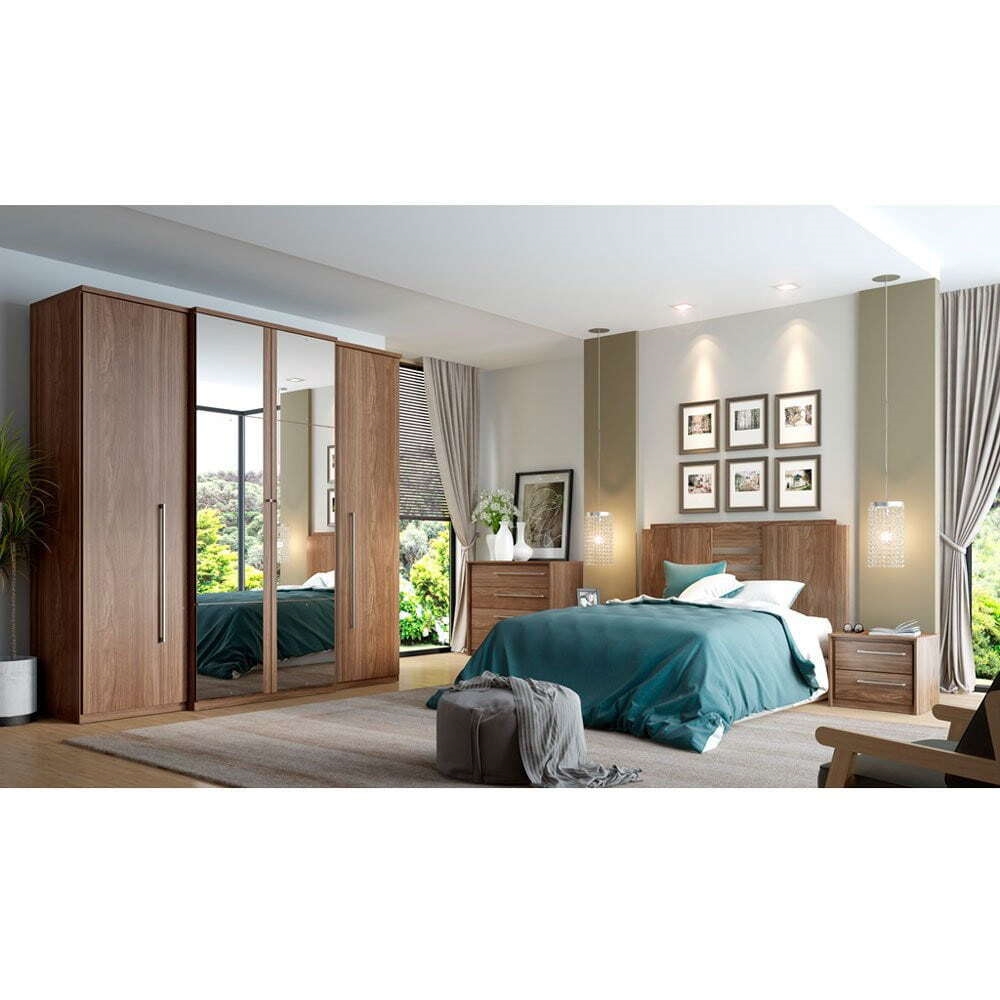 Guarda-Roupa Casal THB Splendore Plus Glass 4 Portas e | Schumann