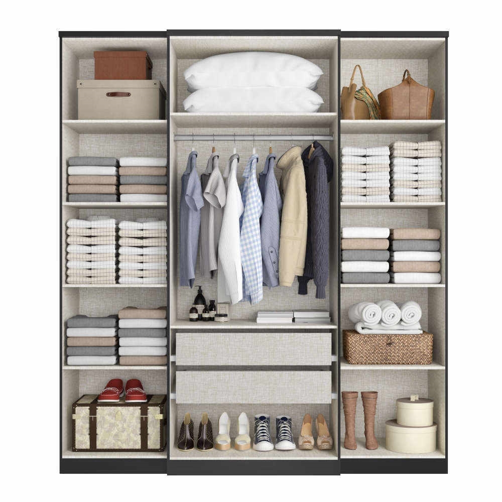 Guarda-Roupa Casal THB Splendore Plus Glass 4 Portas e | Schumann