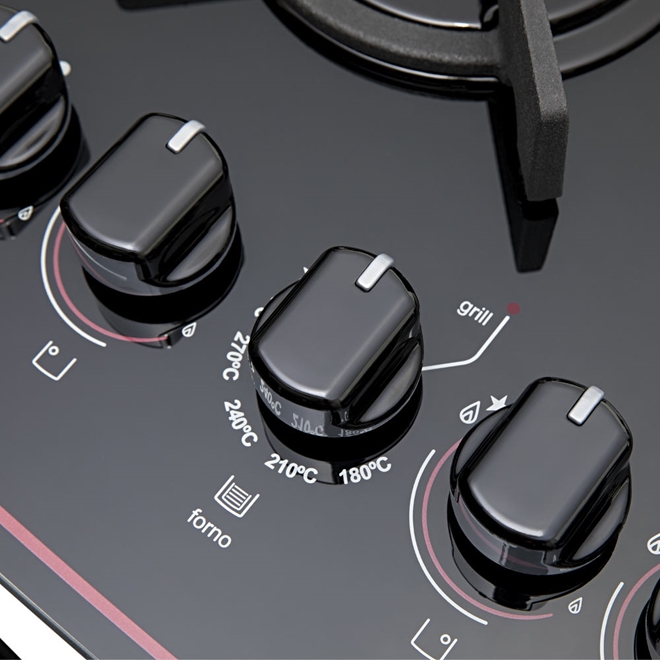 Fogão de Emb 5 B Dako Glass DE5VUP-PF0com Pto-Bivolt | Schumann