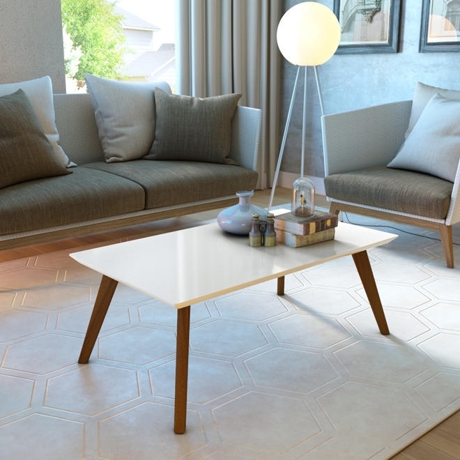 Mesa de Centro Retangular Imcal Classic com Pés em Mad | Schumann