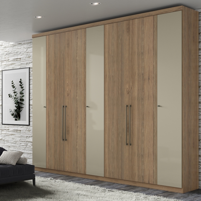 Guarda Roupa Casal 7 Portas 4 Gavetas THB Royalle Plus | Schumann