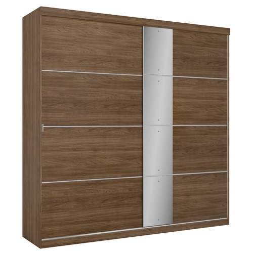 Guarda-Roupa Casal 2 Portas de Correr com Espelho 2 G | Schumann