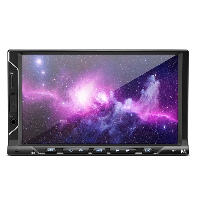 Central Multimídia Multilaser P3340 2 Din Bluetooth Pr | Schumann