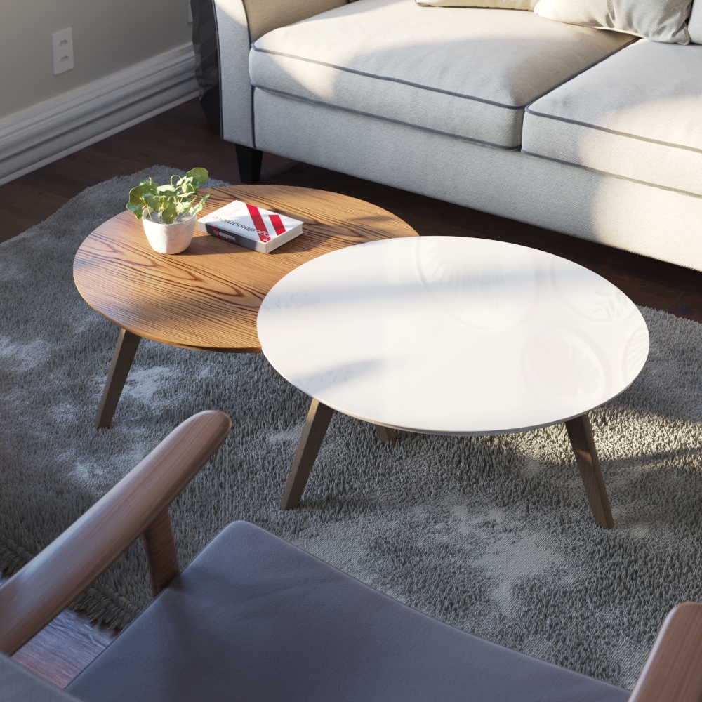 Conjunto de Mesa de Centro Imcal Classic Luna com Pés | Schumann