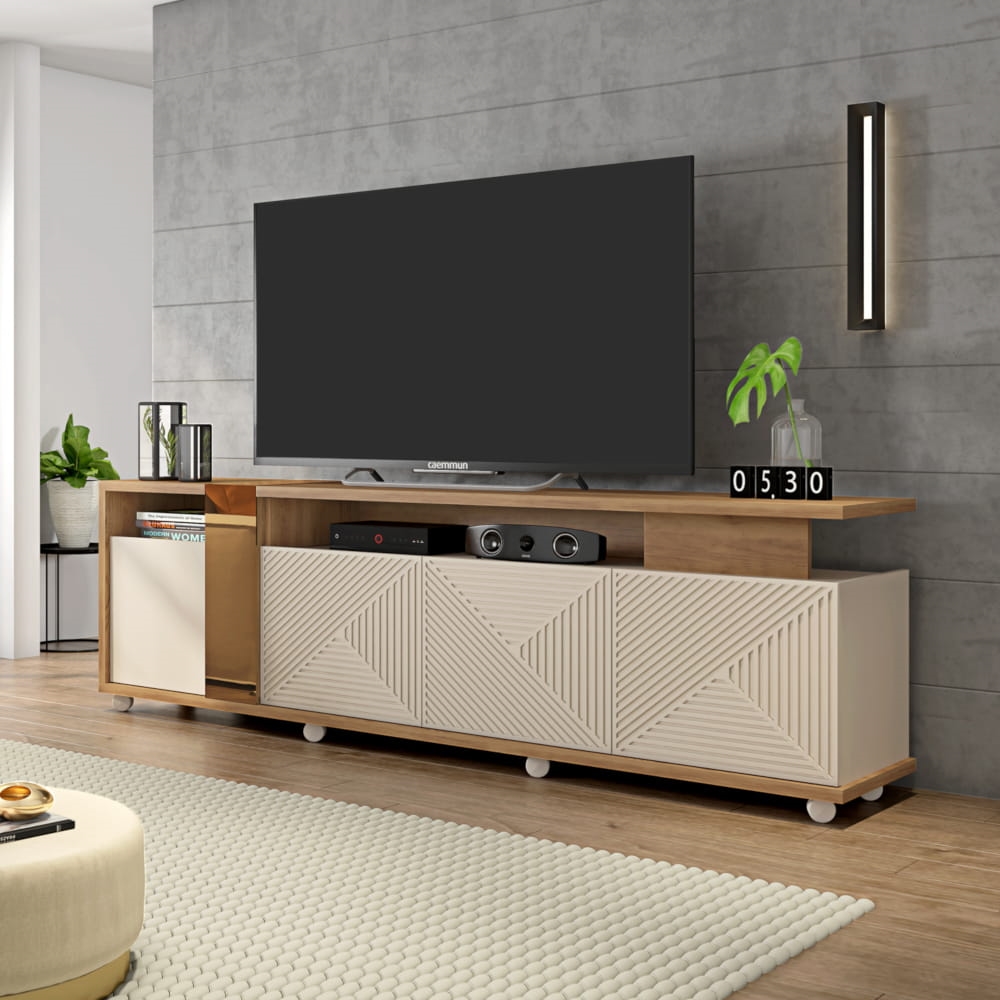 Rack Bancada Caemmun Columbus para TV até 65" com 4 Po - Schumann