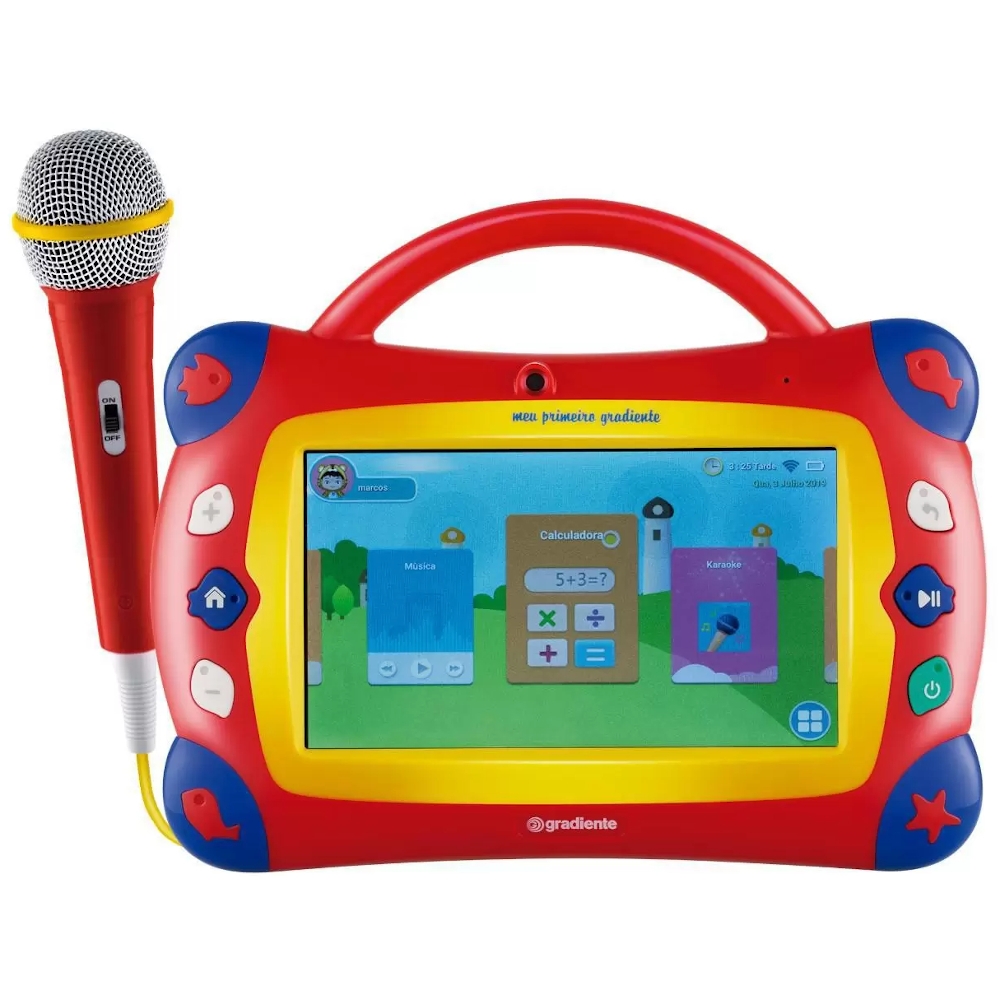 Tablet e Karaokê Meu Primeiro Gradiente GTB106 Vermelh | Schumann