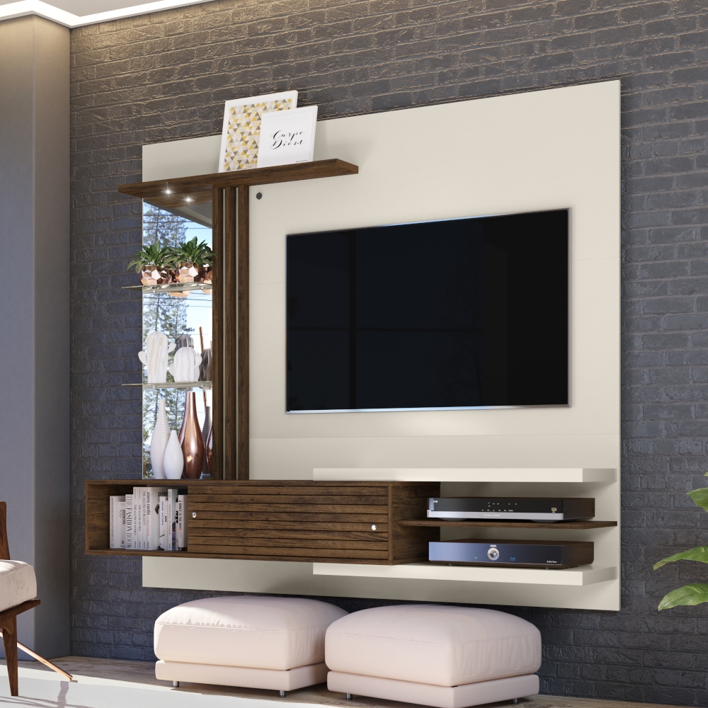 Painel Bancada Madetec Frizz Supreme para TV até 55" c | Schumann