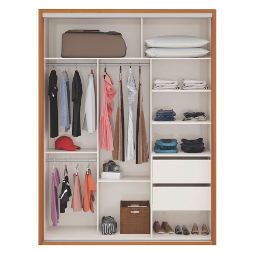 Guarda-Roupa Casal 2 Portas de Correr e 2 Gavetas Dall | Schumann