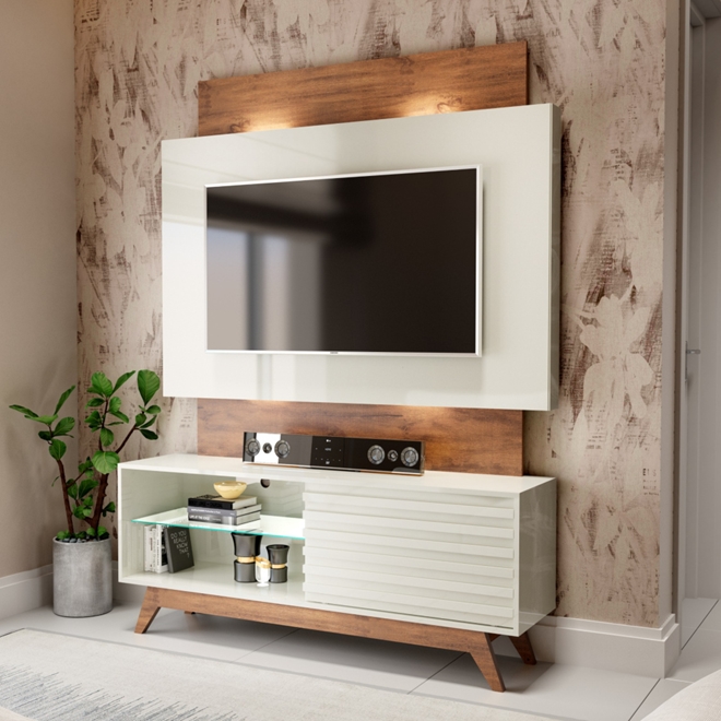 Rack com Painel Dalla Costa para TV até 55 Polegadas c | Schumann