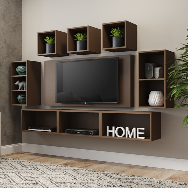 Conjunto de Nichos com Painel Be Mobiliário Mov - Oxid | Schumann