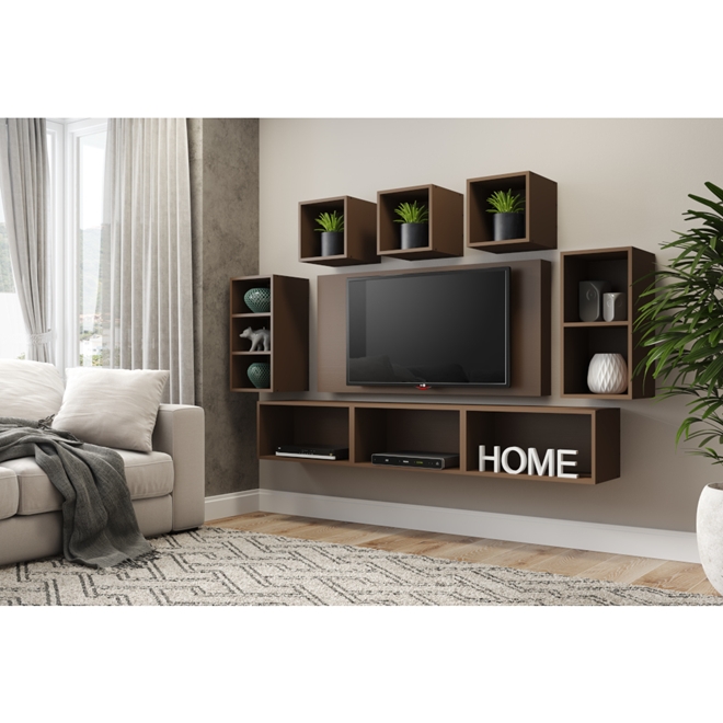 Conjunto de Nichos com Painel Be Mobiliário Mov - Oxid | Schumann