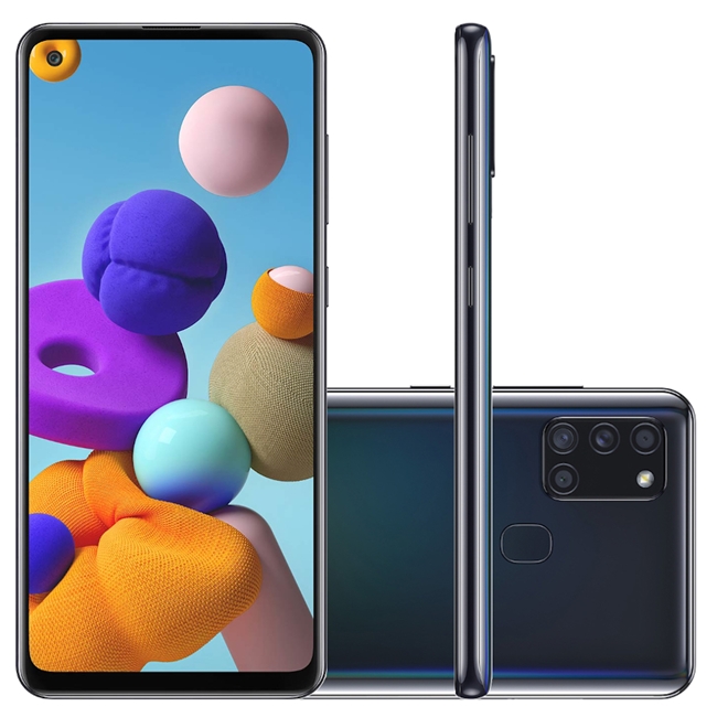 Smartphone Samsung Galaxy A21s 64GB Preto Multisom