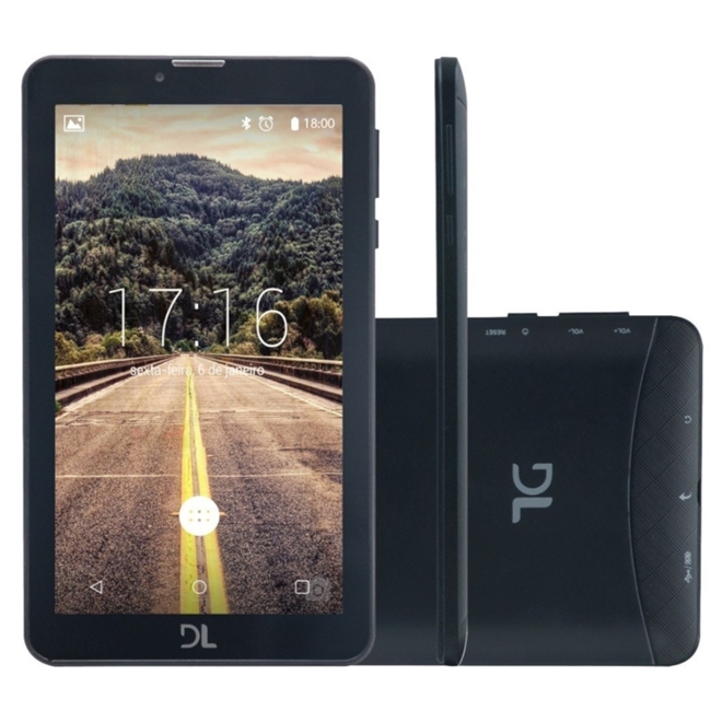 Tablet DL Mobi Tab - Tela 7'' 3G Dual Chip Wi-Fi, 8GB Multisom