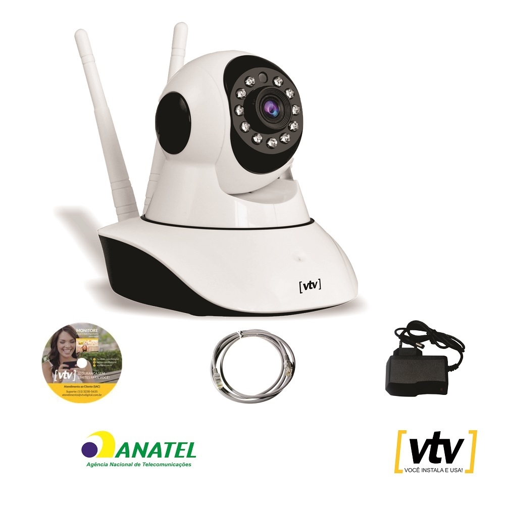 Câmera de Segurança VTV Digital Full HD Visão Noturna Multisom