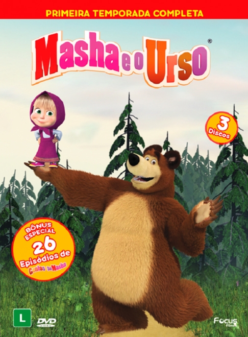 Masha e o Urso - 1ª Temporada - 3 DVDs Série Infantil Multisom