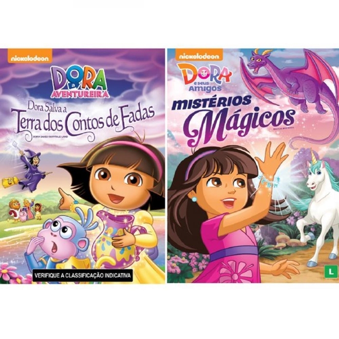 Kit 2 DVDs Dora - Contos De Fadas + Mistério Mágico - Multisom