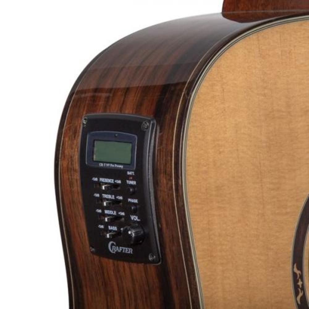 Violão Folk Crafter HD-800CE Elétrico com Cordas de Aç Multisom