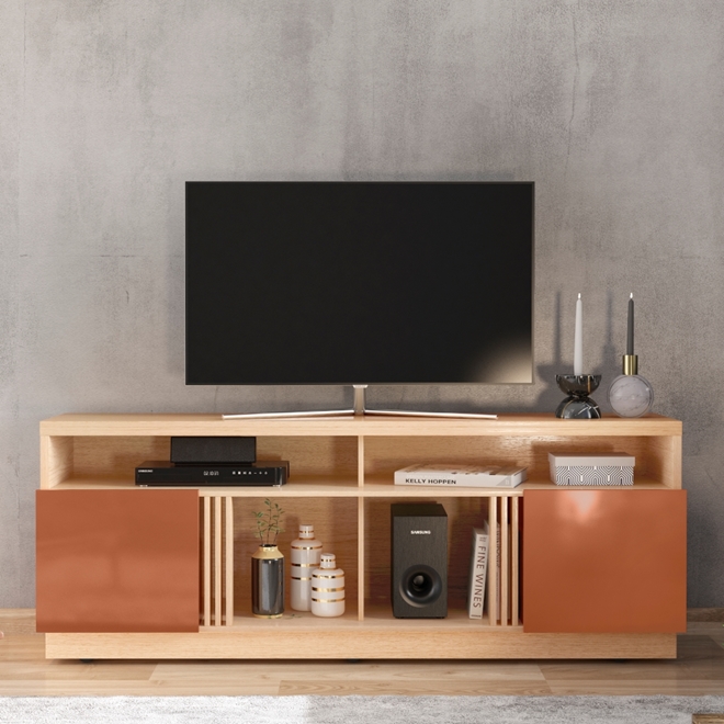 Rack Bancada para TV até 75 Polegadas 2 Portas 4 Nicho Multisom