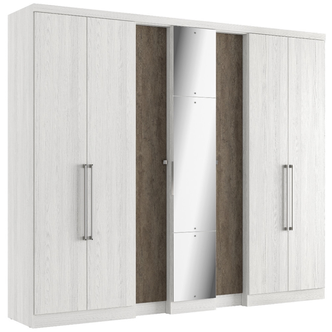 Guarda-Roupa Casal com Espelho 7 Portas 4 Gavetas THB Multisom