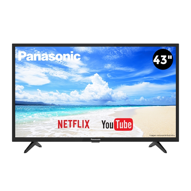 Smart TV 43 Panasonic LED FHD TC-43FS500B DTV 2 HDMI 2 Multisom