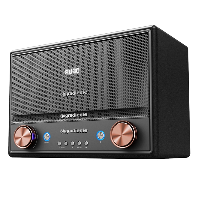 Caixa de Som Gradiente GCR108 1000W Bluetooth Preto Bi | Schumann