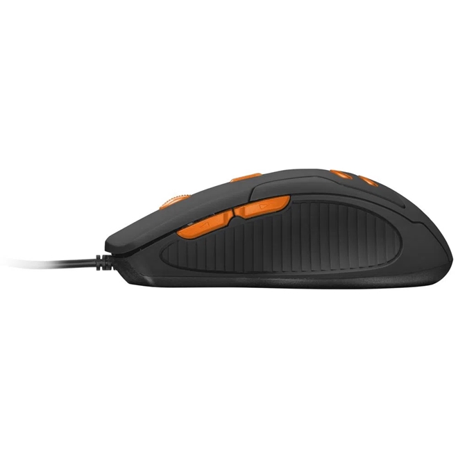 Mouse Gamer Multilaser MO274 3200DPI - Preto e laranja | Schumann