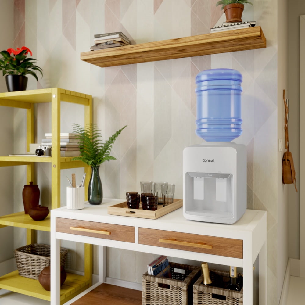 Bebedouro de Mesa Consul Gela Fácil CJK40AB Água Natur Multisom
