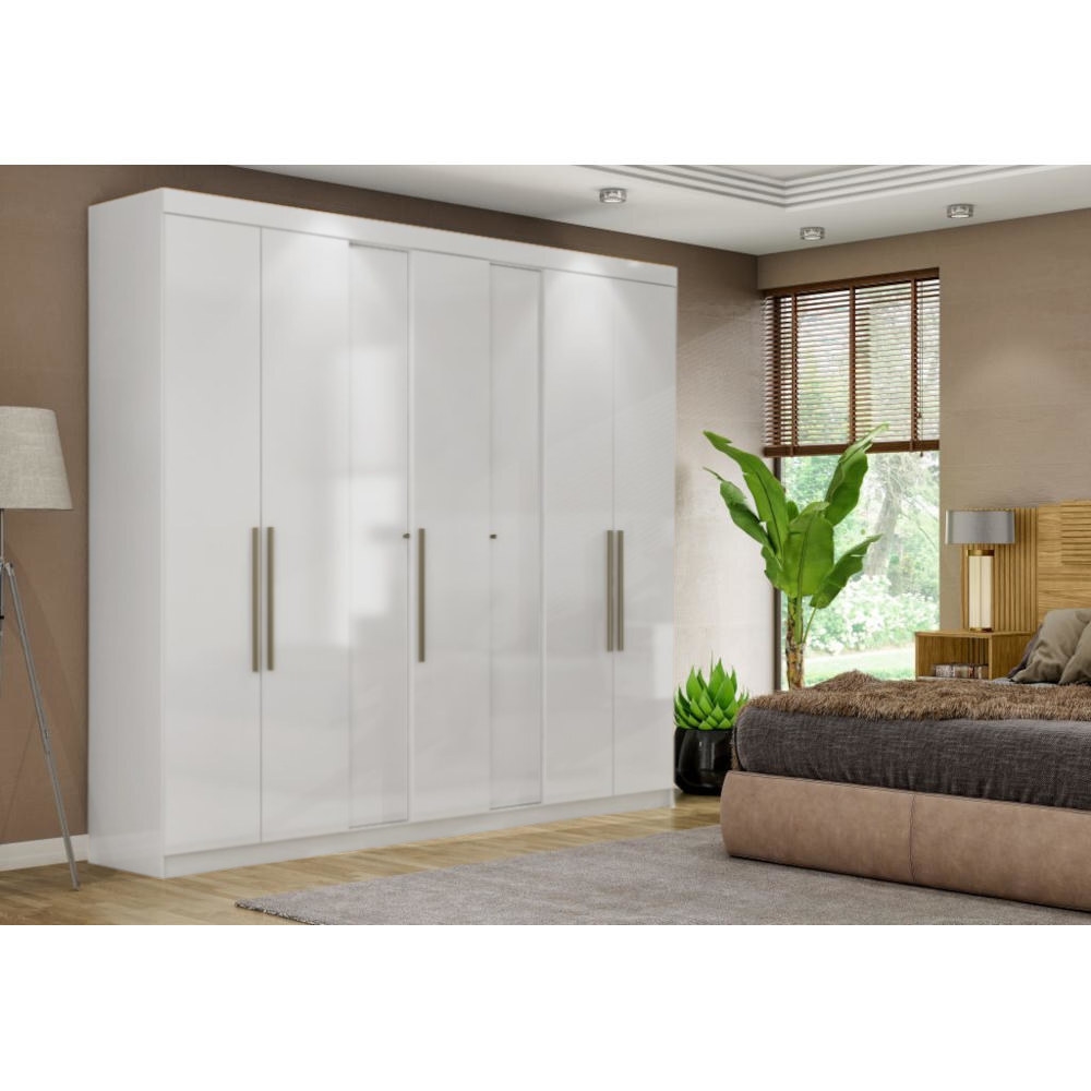 Guarda-Roupa Casal 7 Portas 2 Gavetas MX Móveis Atenas | Schumann