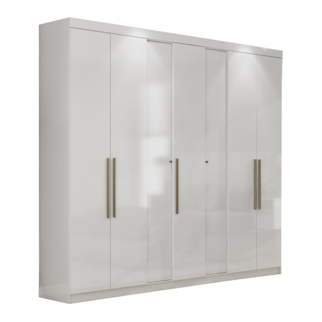 Guarda-Roupa Casal 7 Portas 2 Gavetas MX Móveis Atenas Multisom