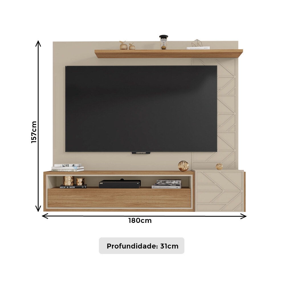 Painel para TV até 65 Polegadas Caemmun Prisma | Schumann