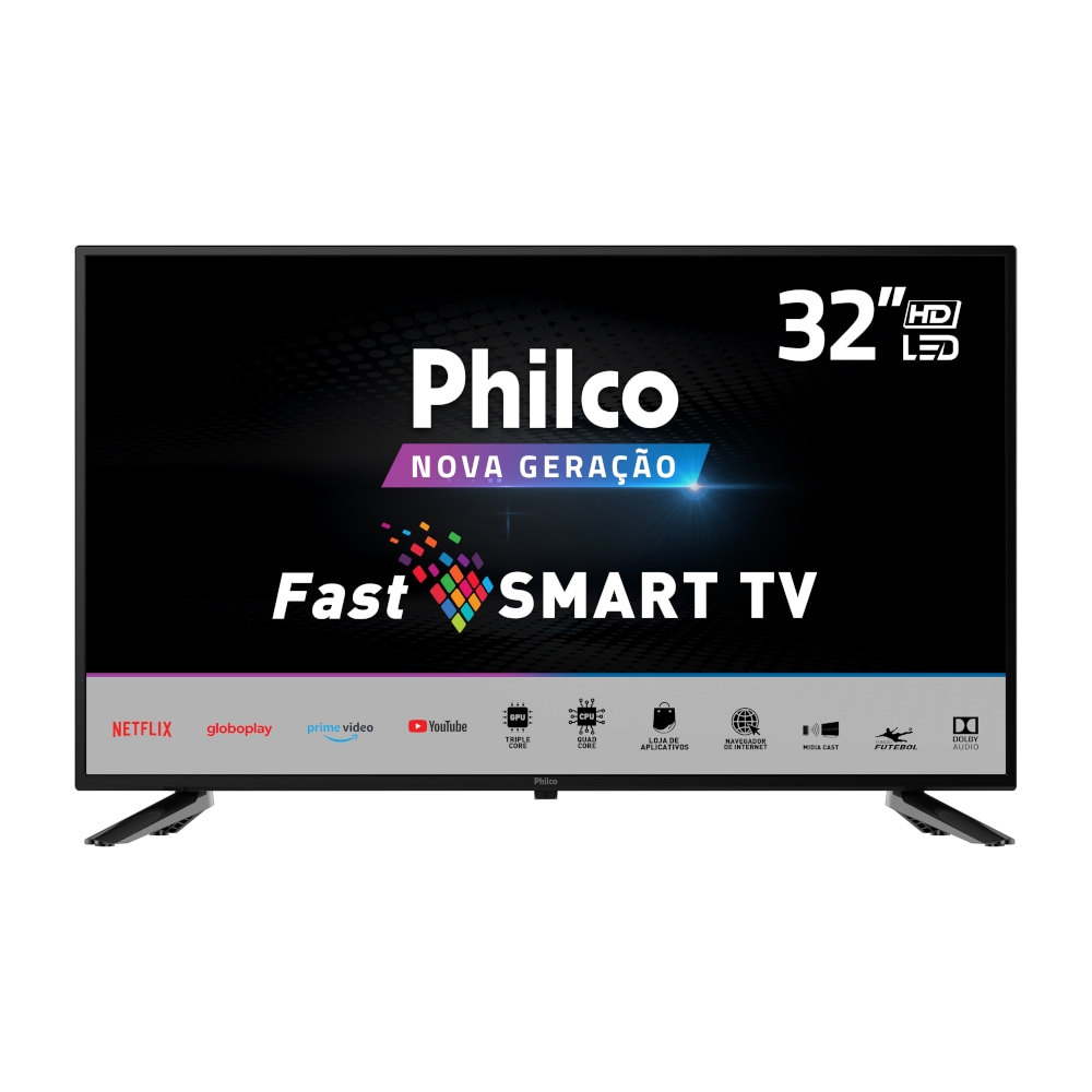Smart TV 32” Philco LED HD PTV32D10N5SKH 2 HDMI 2 USB - Multisom
