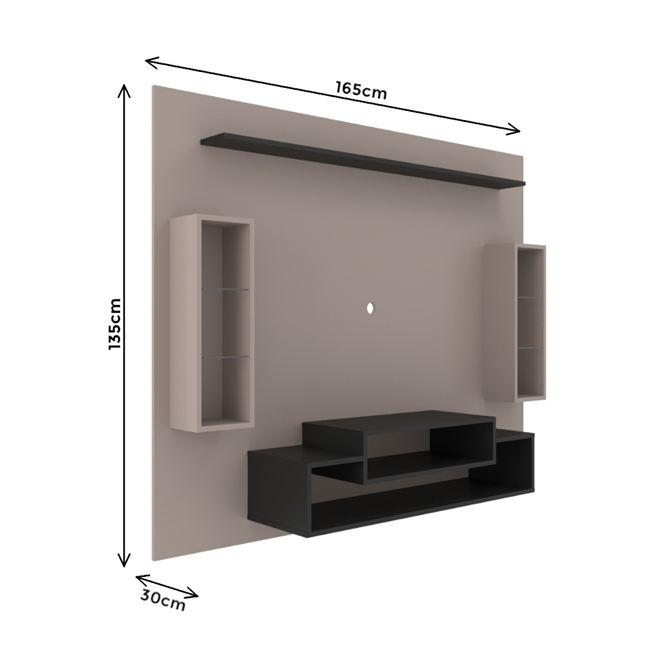 Painel para TV até 55'' Polegadas 1,65m com Prateleira | Schumann
