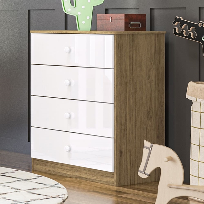 Cômoda Infantil 4 Gavetas Henn Labirinto | Schumann