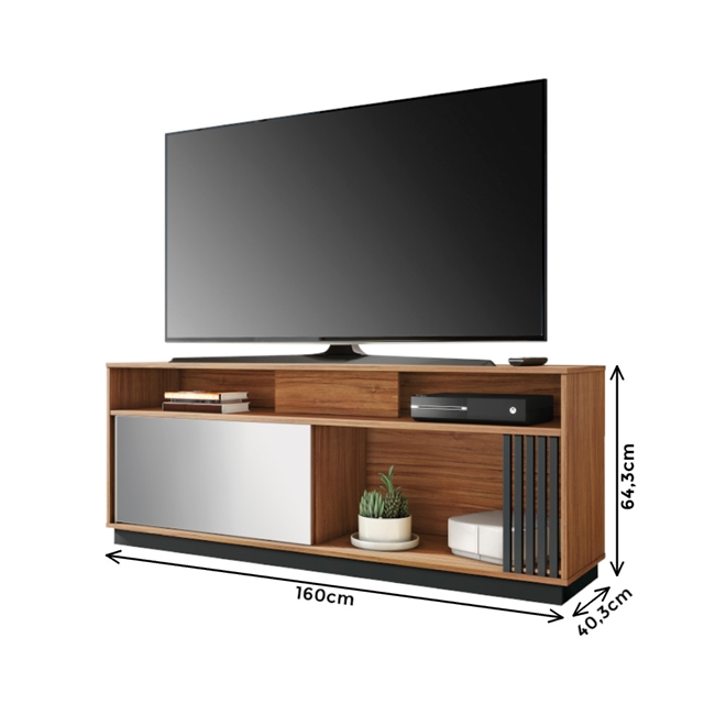 Rack para TV até 65 Polegadas 1,6m com Espelho Colibri | Schumann