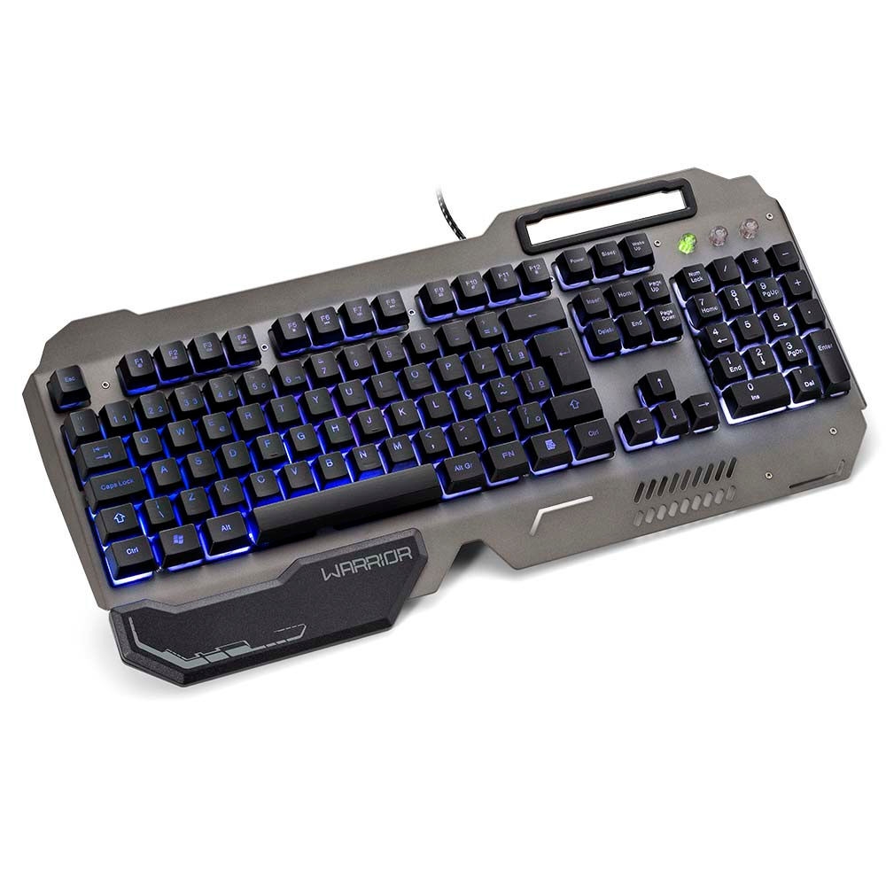Teclado Gamer Warrior Multilaser TC222 - Metal Led | Schumann