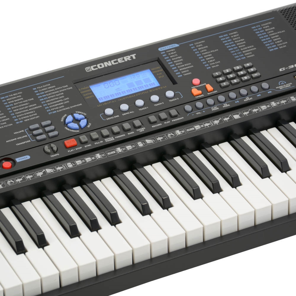 Teclado Concert C300 61 Teclas com Fonte Bivolt - Pret | Schumann