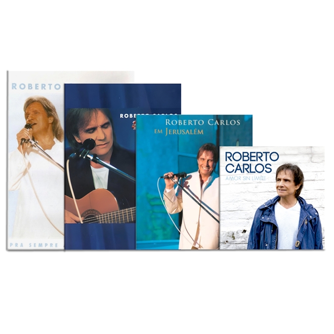 Coleção Roberto Carlos com 3 DVDs e 1 CD Multisom