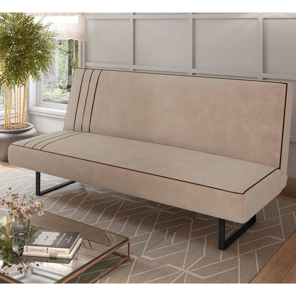 Sofá Cama 2 Lugares 1,94m Linho Konfort Treviso | Schumann