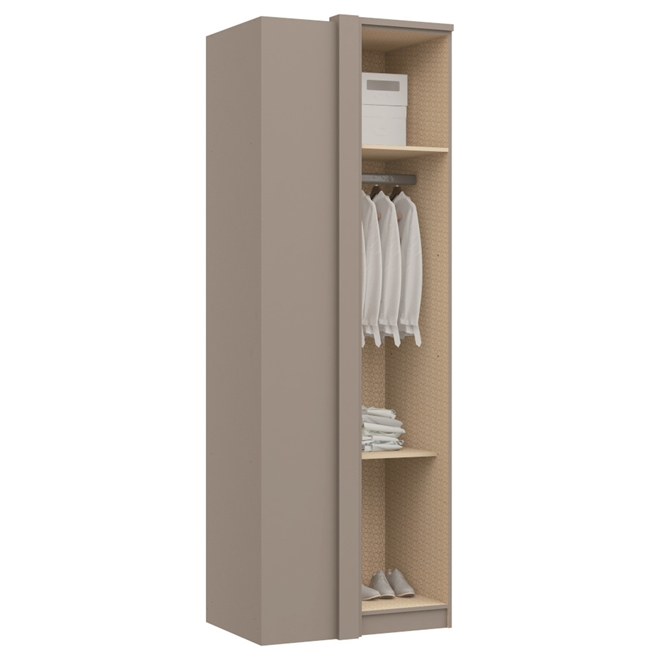 Guarda-Roupa Modulado de Canto Reto com Espelho 1 Port Multisom