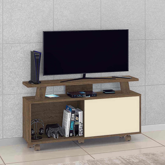 Rack para TV até 55 Polegadas 1,19m 1 Porta Flex Atual | Schumann