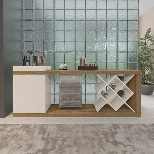 Rack para TV até 60" 1,8 m com Adega e Espelho Artely | Schumann