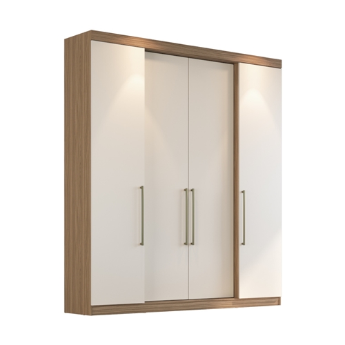 Guarda-Roupa Casal 4 Portas 4 Gavetas Édez PH1717 | Schumann