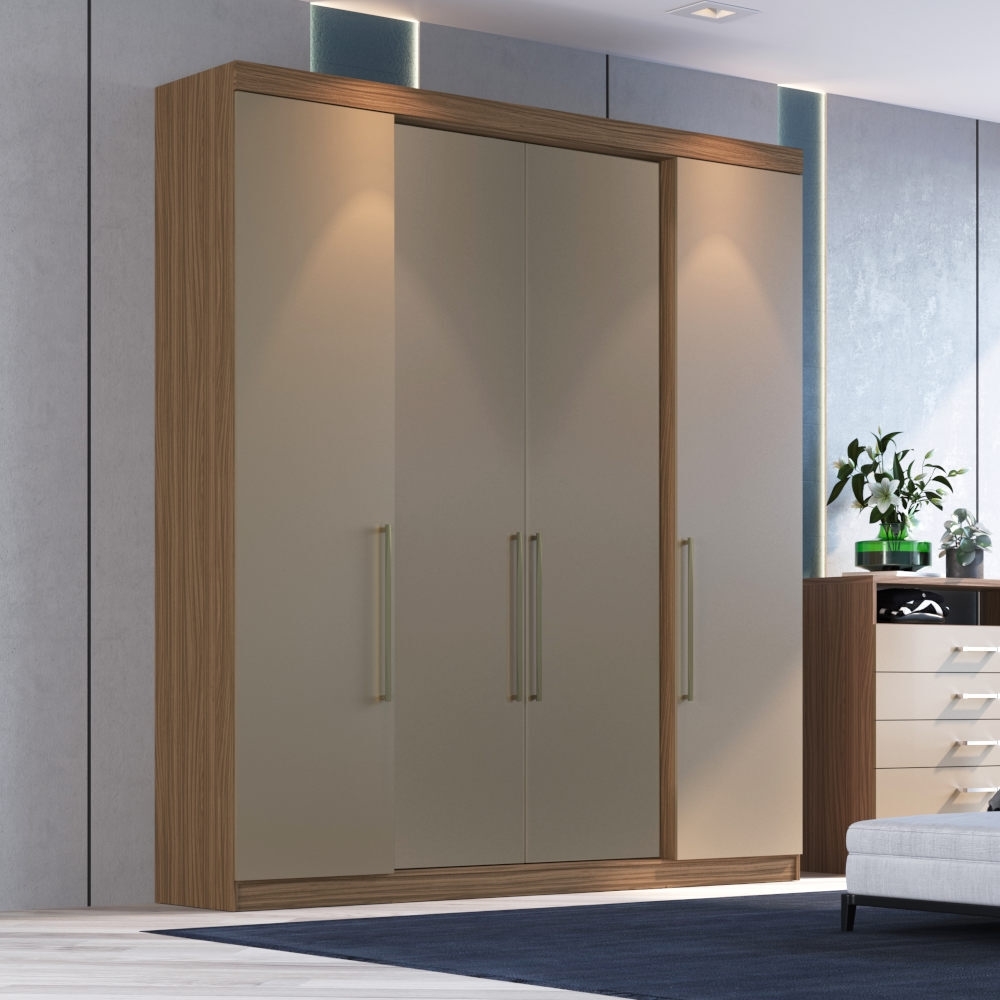 Guarda-Roupa Casal 4 Portas 4 Gavetas Édez PH1717 | Schumann